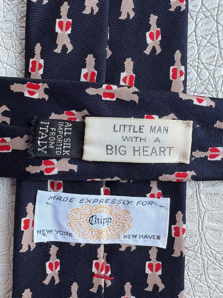 VTG Chipp New York New Haven Necktie Little Man Big Heart Italy Silk 3 ...