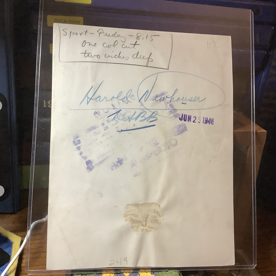 1946 Detroit Tigers Press Photo World Series Champ, Hal Newhouse r | eBay