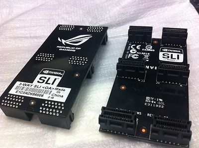 ASUS 3 Way SLI Bridge Connector NVIDIA Cable Adapter REPUBLIC OF GAMERS ...