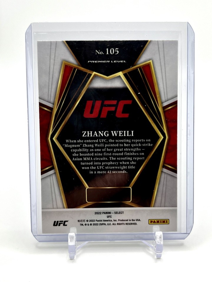 2022 Panini Select UFC Zhang Weili Retail Blue #105 Premier Level Base ...