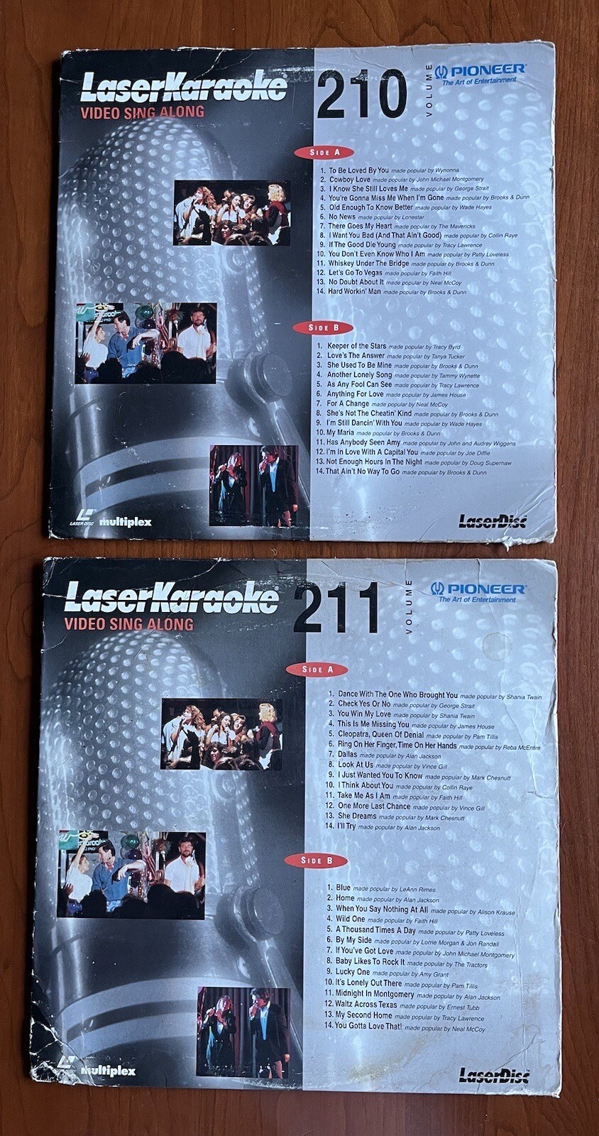 Lot of (2) Laser Karaoke Video Sing Along Laserdiscs Volume 210 & 211 ...