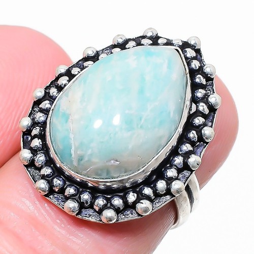 Amazonite Gemstone 925 Silver Jewelry Ring Size 6 | eBay