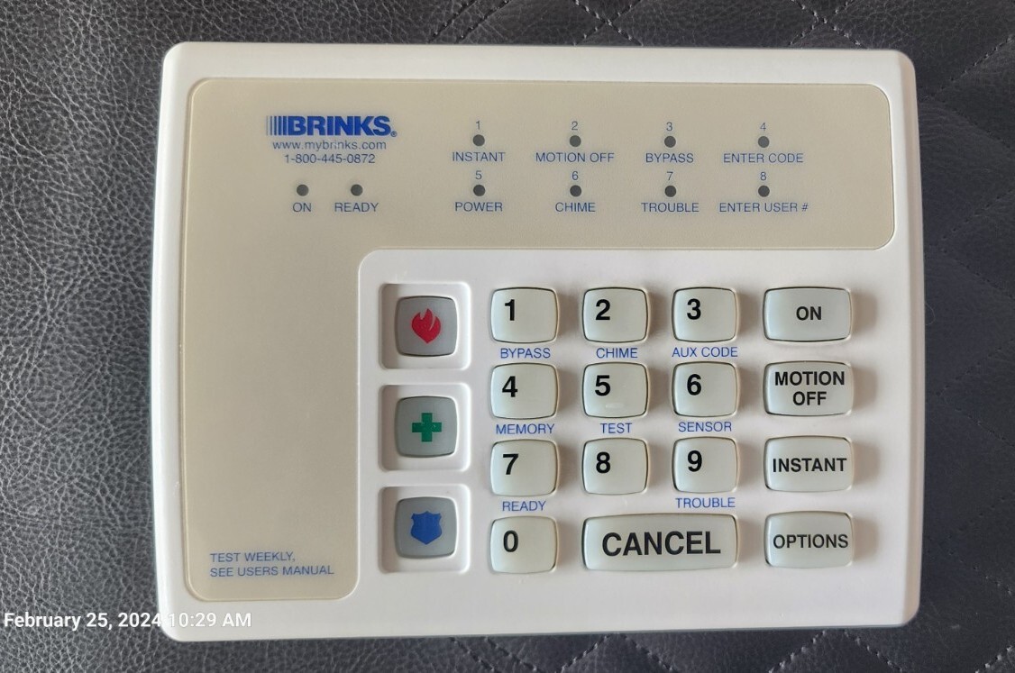 Brinks Alarm Control Panel—Used | eBay