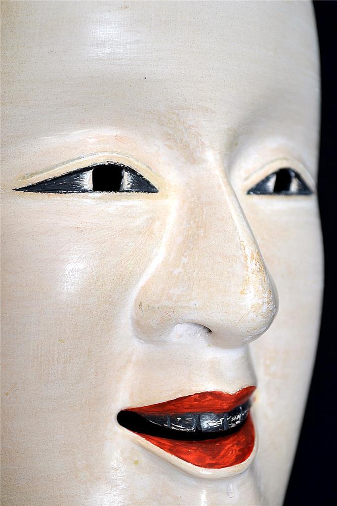 Wooden! Japanese Traditional Noh Mask WAKA-ONNA (若女) Woman Kagura ...
