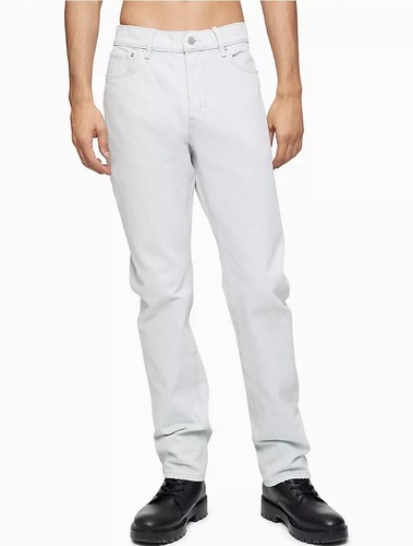 Calvin Klein Slim Fit White Jeans Mens 32x30 READ | eBay