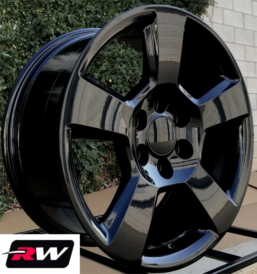 20 inch Chevy Silverado Factory Style Wheels 5652 Gloss Black Rims ...