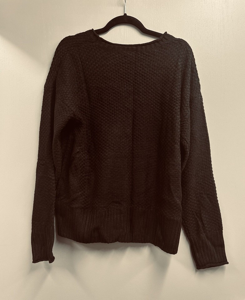 NWT Large LuLaRoe Harper Long Sleeve Dark Chocolate Brown Knit Sweater ...