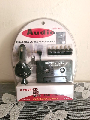 AVS Car Cassette Walkman Adapter CD/MP3/MD Kit Regulated Converter AVS ...