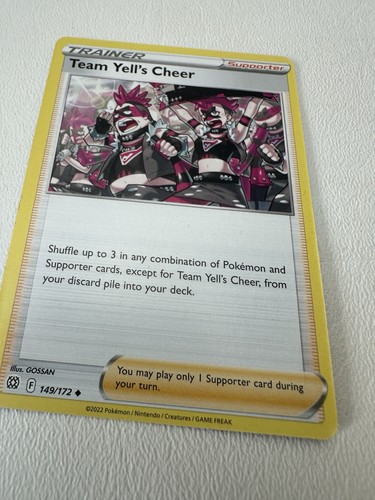 Team Yell's Cheer 149/172 Swsh09: Brilliant Stars Regular Pokemon TCG ...