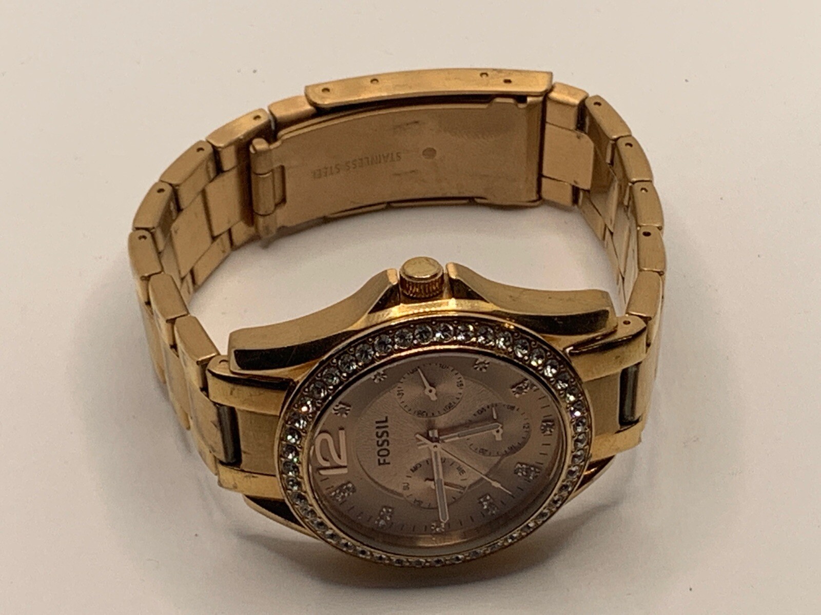 Fossil ES2811 Women's Rose Gold Stainless Steel Analog Dial Quartz ...