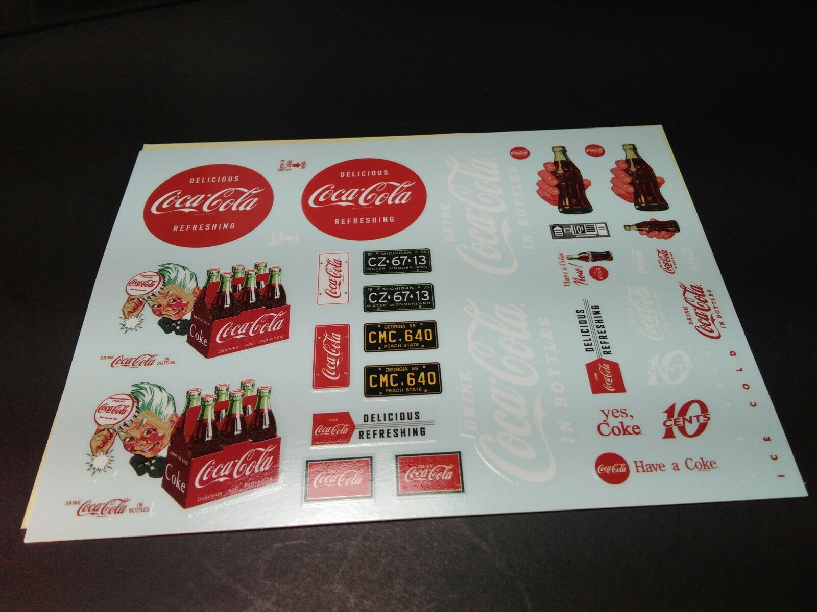1/25 Coca-Cola Coke Vending Machine Dolly Die Cast Diorama 53 1953 Ford ...