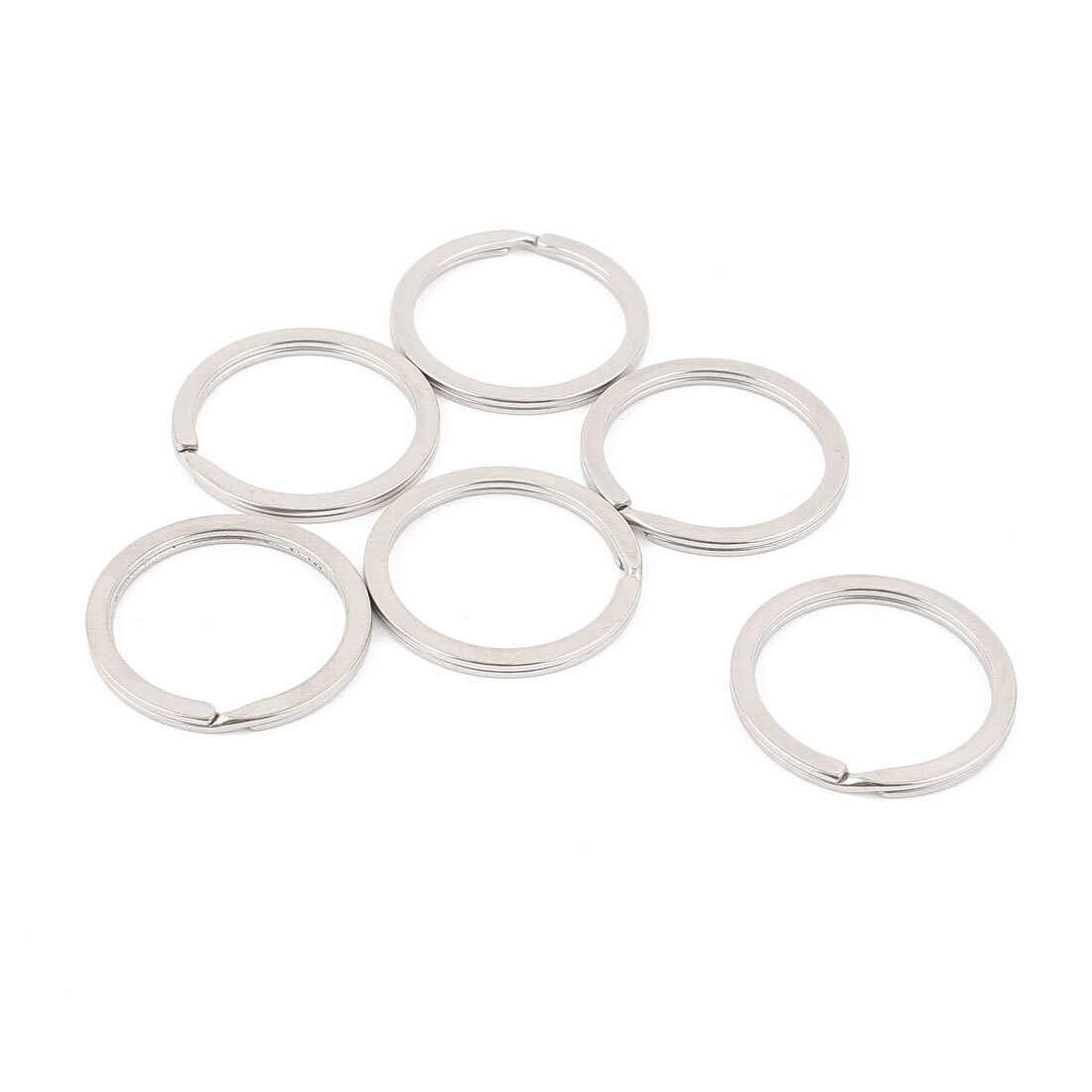 Car Home Luggage Metal Flat Split Ring Keychain Keyring Loops 33mm Dia ...