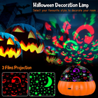 2 in 1 Halloween Projector Indoor, Pumpkin Star Projector Night Light ...