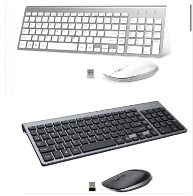 TopMate Silent Wireless Keyboard and Mouse Ultra Slim Cordless Combo ...