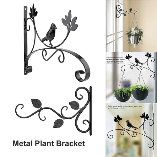 Plant Bracket Flower Basket Bracket Wall Hanging Hook Garden Planter ...