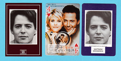 Matthew Broderick CARDS! Unique Card Collection Meg Ryan | eBay