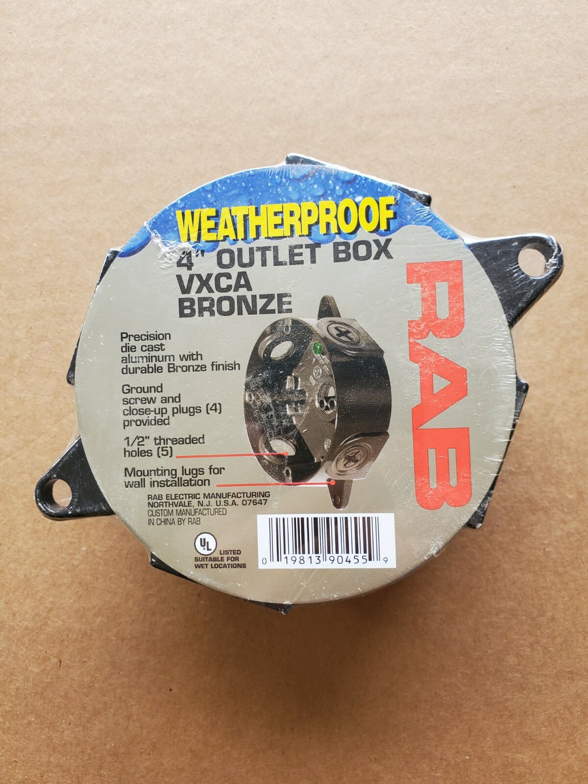 RAB WEATHERPROOF 4" OUTLET BOX #VXCA | eBay