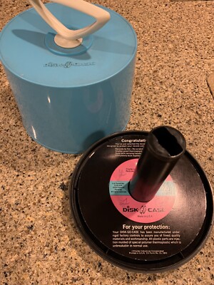 Vintage Blue Disk-GO-Case 45 RPM Vinyl Record Holder & Carrier 1960s ...