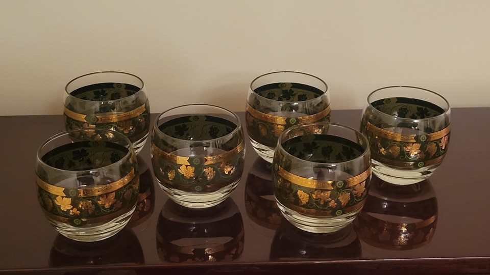 cera 24 kt gold leaf leaves green roly poly cups | eBay