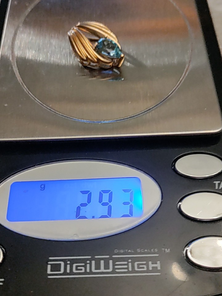 14k Gold Blue Topaz Angel Wings Slide Pendant December Birthstone | eBay