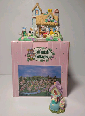 2 Pc. 1999 Cottontale Cottages Hand Painted Porcelain Farm, Boot House ...