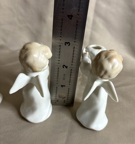 VTG FITZ and FLOYD ANGEL CANDLE HOLDERS JAPAN Ceramic Christmas Lot of ...