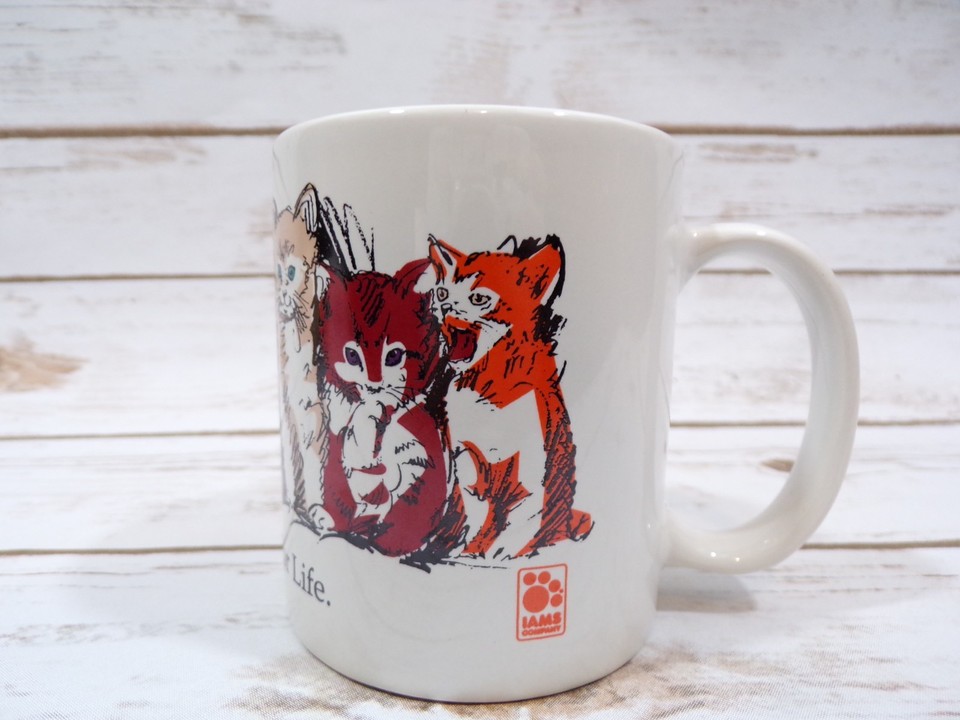 Vtg Iams Cat Food "Good For Life" Ceramic Coffee Tea Cup Mug ...