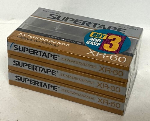 3 x REALISTIC Radio Shack SuperTape XR-60 60 Minute Blank Audio ...