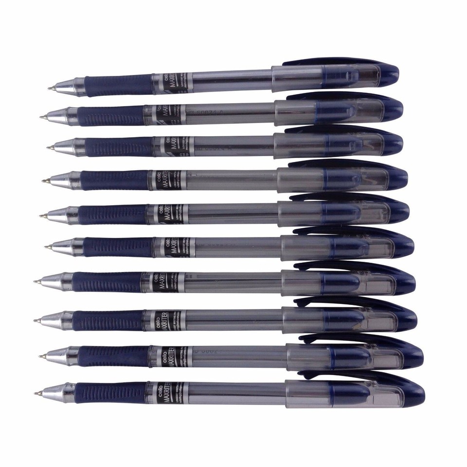 5 x Cello Maxriter Ball Pen Blue 0.5mm Smooth Writing - India | eBay UK