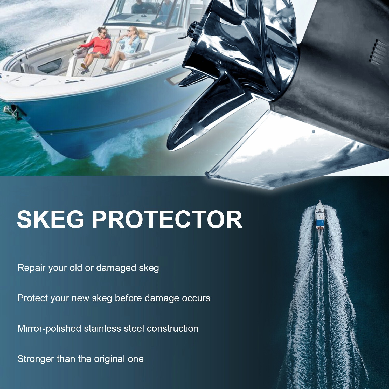Skeg Guard Protector for Volvo Penta SX Drive Single Prop 1995-2006 ...