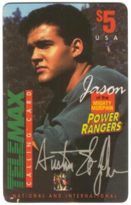 Mighty Morphin Power Rangers W/Bedruckt Signatur: Jason Handy Karte ...