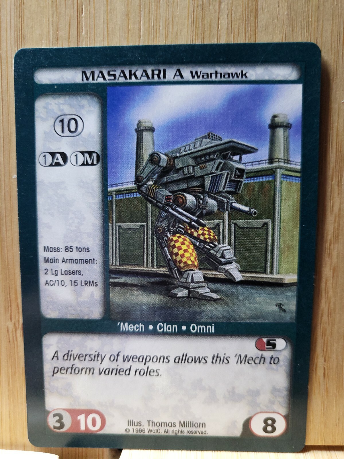 BATTLETECH TCG🏆1996 "Masakari A Warhawk" Trading Card🏆 | eBay Australia