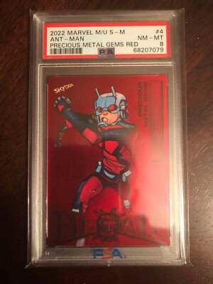 2022 Marvel Metal Universe Ant-Man Red PMG /100 Precious Metal Gems PSA ...
