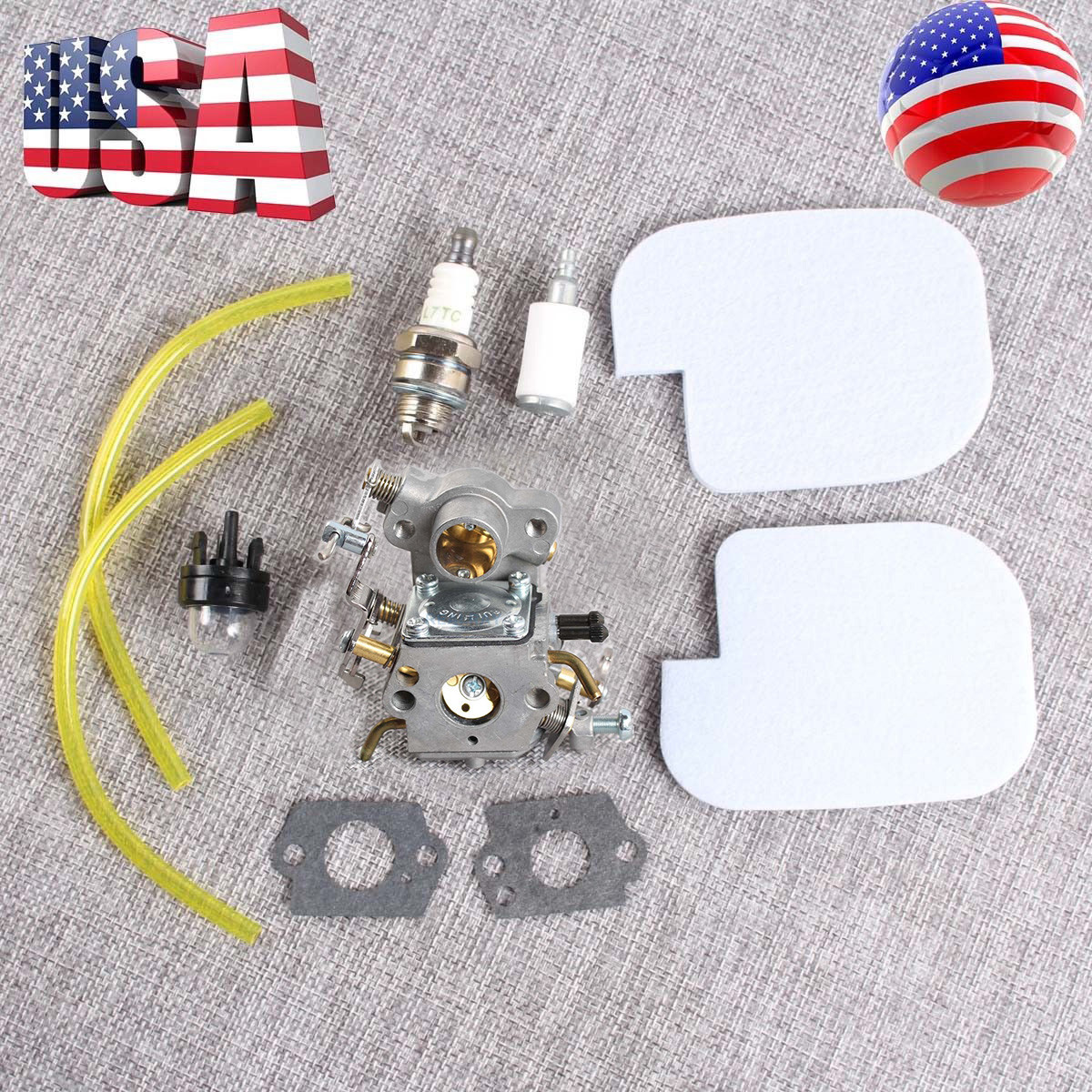 Carburetor Kit for Poulan 545070601 545040701 530035590 530035589 Zama ...