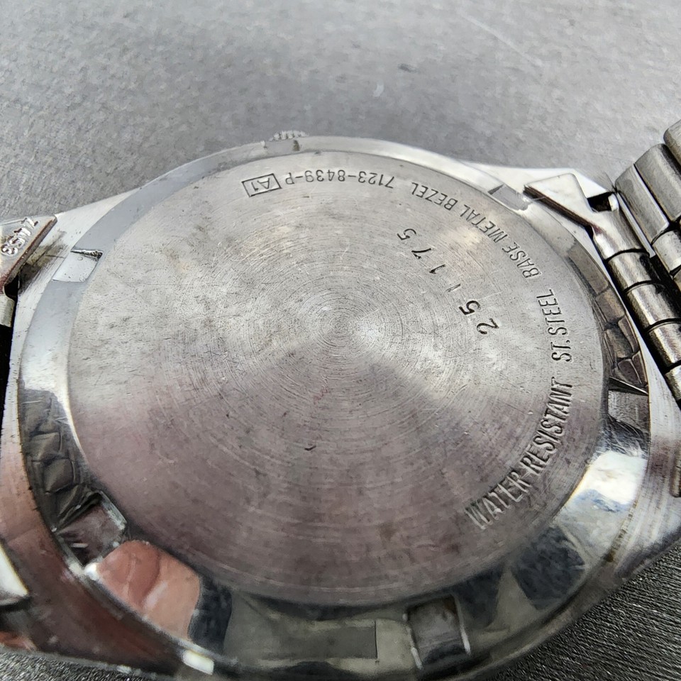 Seiko SQ Watch Men 35mm Cream Dial Two Tone Daydate Round 7123-8439 New ...