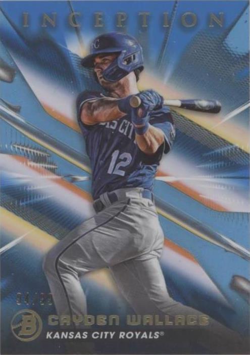 2023 Bowman Inception - Cayden Wallace #20 Blue Foil Pattern II /99 (RC ...