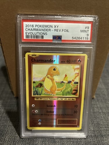 2016 Pokemon XY Evolutions Charmander Reverse Foil #9 PSA 9 | eBay