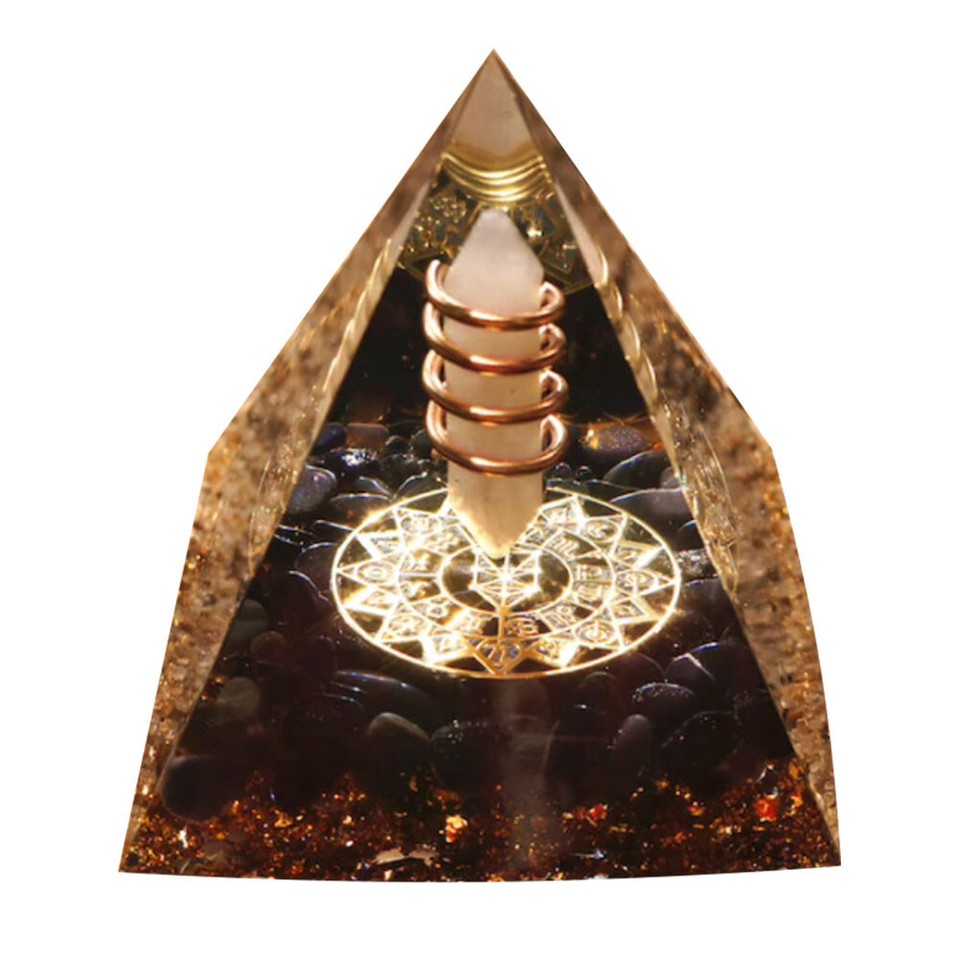 Chakra White Crystal Natural Pyramid Reiki Energy Stone Decor | eBay