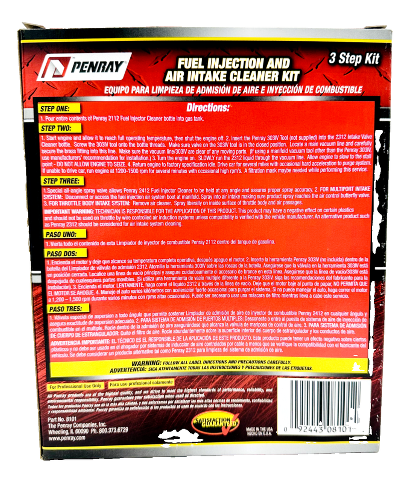 Penray Fuel Injection and Air Intake Cleaner (3 Step Kit) | eBay