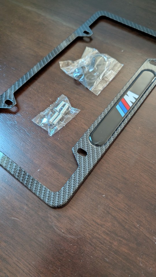 Carbon Fiber Stainless Steel License Plate Frame For BMW M2 M3 M4 M5 M6 ...