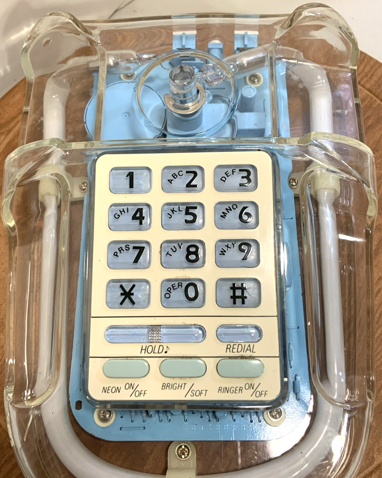 1980s Roxanne Clear Lucite Neon Phone Light-Up Display Only | eBay