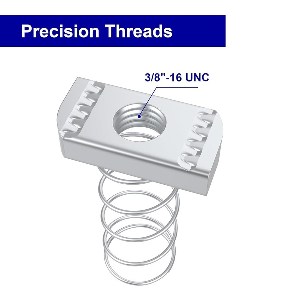 3/8inch-16 Strut Channel Nuts, Spring Strut Channel Cone Nuts for ...
