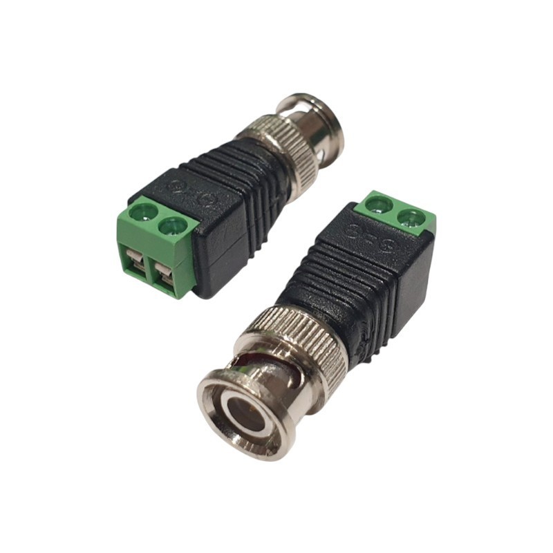 CCTV BNC Connector – Male PSU Plug to AV Terminal Screw Type Adapter ...