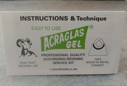 Brownells Acraglas Gel 4oz. Bedding Resin & Hardener Only ...