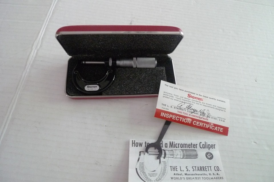 Starrett No. 436 Micrometer -With Case-Made In USA | eBay