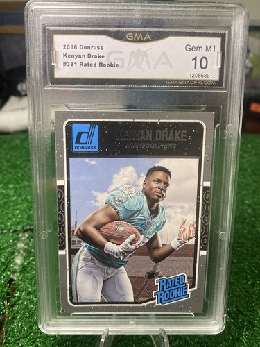 KENYAN DRAKE 2016 Donruss Rated Rookie BASE RC #381! GMA GEM MINT 10!🔥 ...