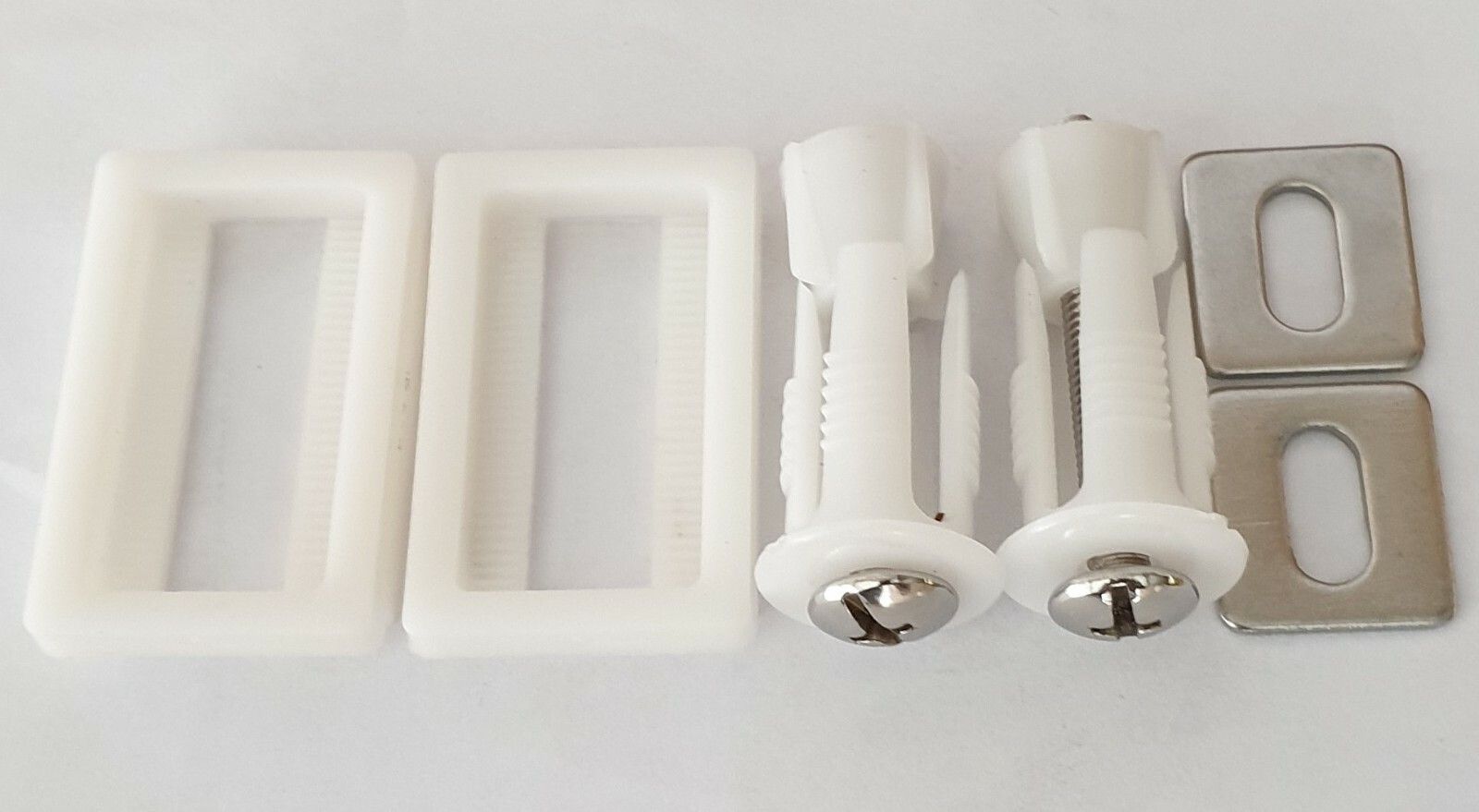 Toilet Seat Hinges Top Cover Lid Fixings WC Blind Hole Fitting White ...