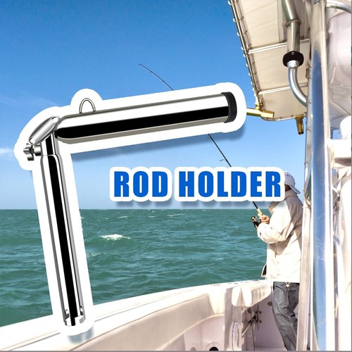 2X Fishing Rod Holder Stainless Steel 360°Adjustable Outrigger Rod Pod ...