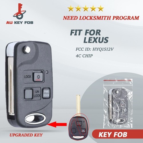Flip Remote key Fob for Lexus ES300 GS300 GS400 IS300 1998 - 2005 ...