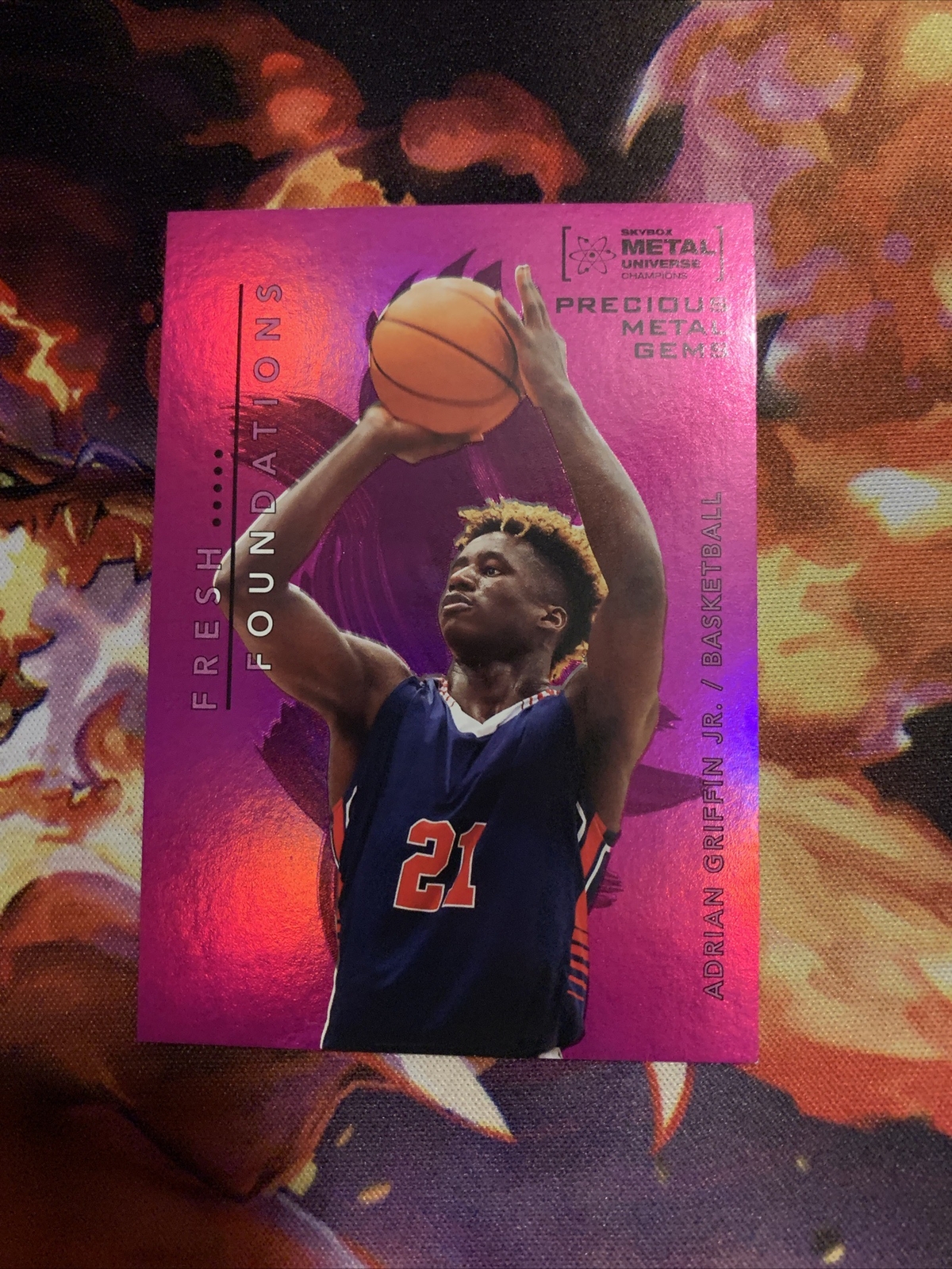 2022 Metal Universe AJ ADRIAN GRIFFIN JR.Precious Metal Gems Pink PMG ...